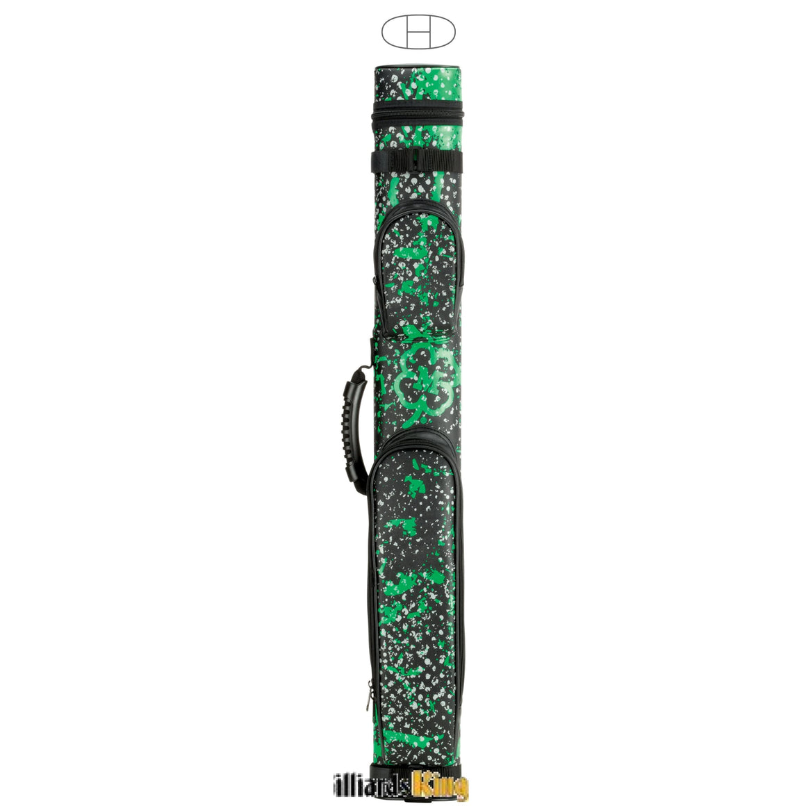McDermott 2x2 2 Butt 2 Shaft Green Grunge Designer Series Hard Cue Cas ...