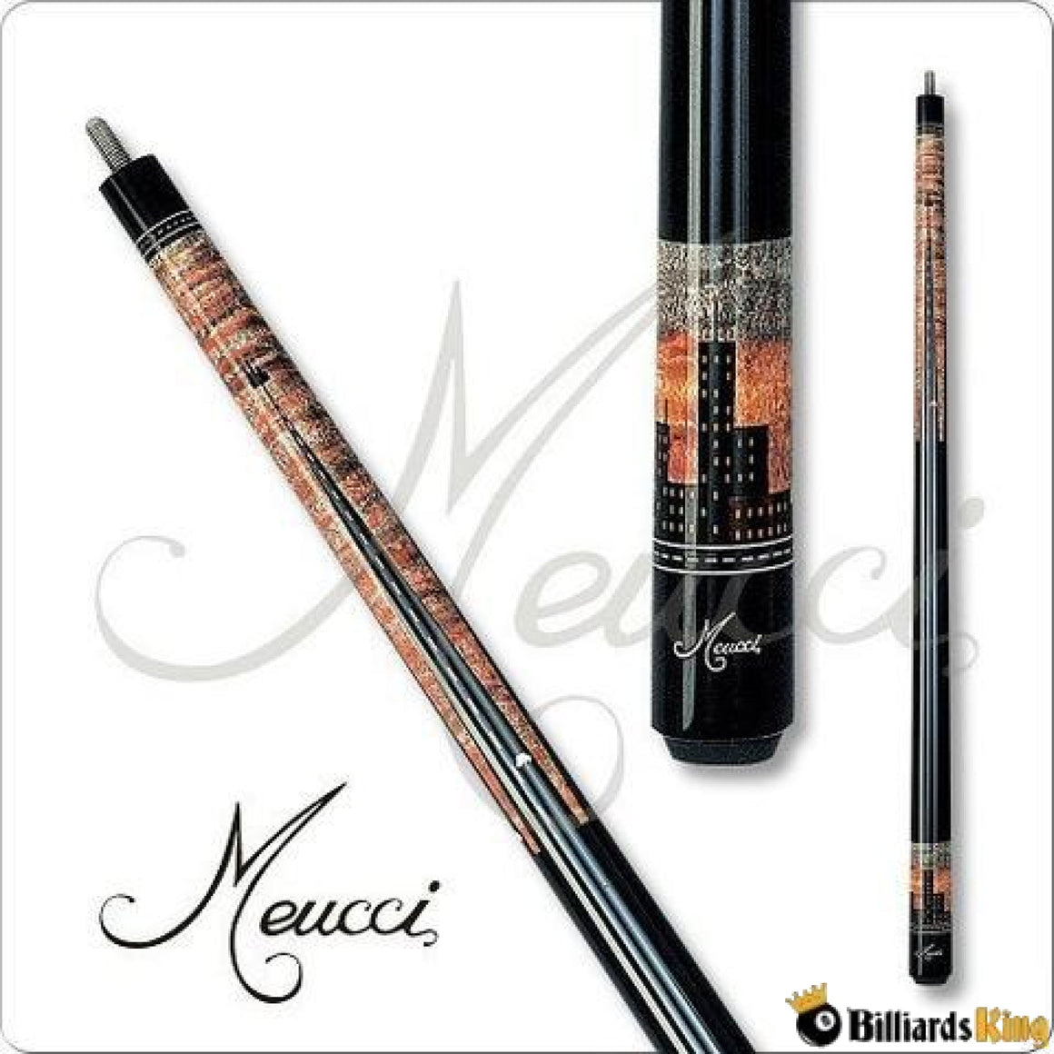 Meucci Hall of Fame 6 HOF-6 ’City Lights’ Pool Cue Stick - Billiards King
